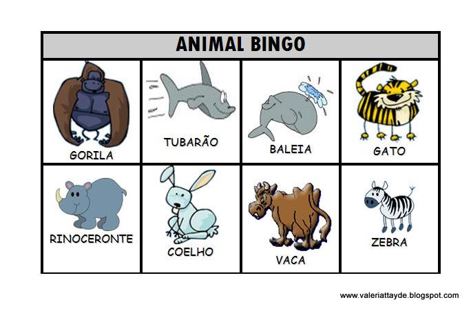 CANTINHO DA TIA PRI: BINGO ANIMAIS