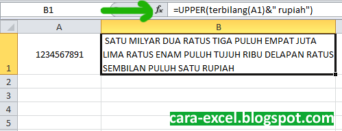 Cara Membuat Rumus Terbilang Excel - Cara-Excel