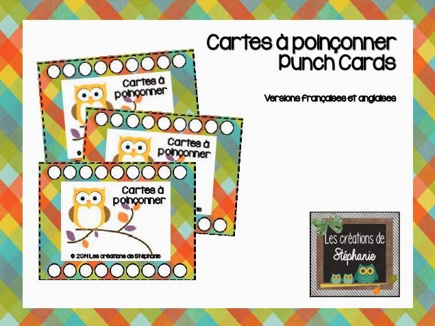 Les créations de Stéphanie: Cartes à poinçonner / Punch Cards