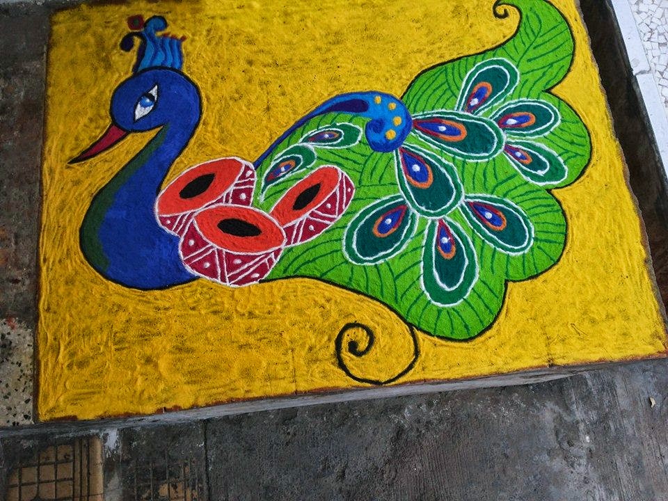 Peacock Rangoli Designs