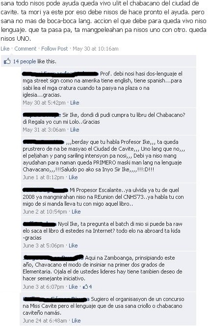 A Sample Of The Chavacano In Cavite