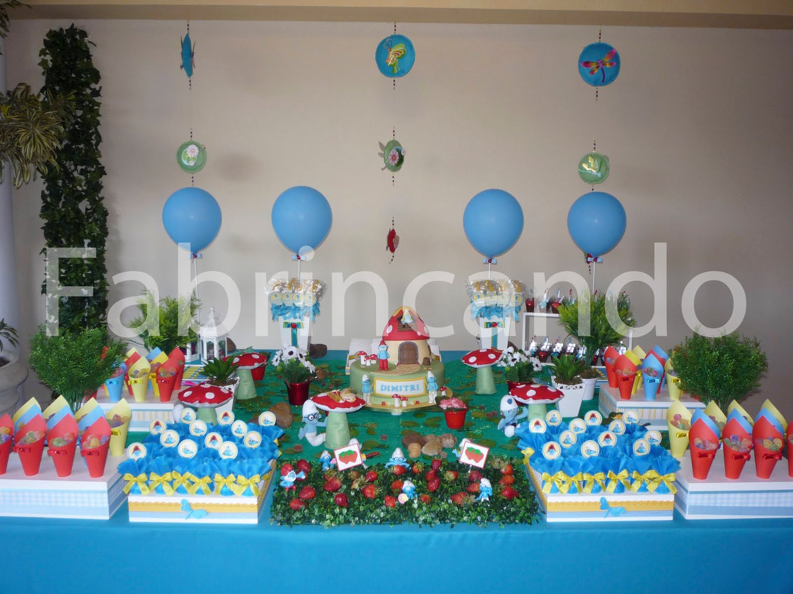 Paixão por festa : Inspiração - Tema Smurfs
