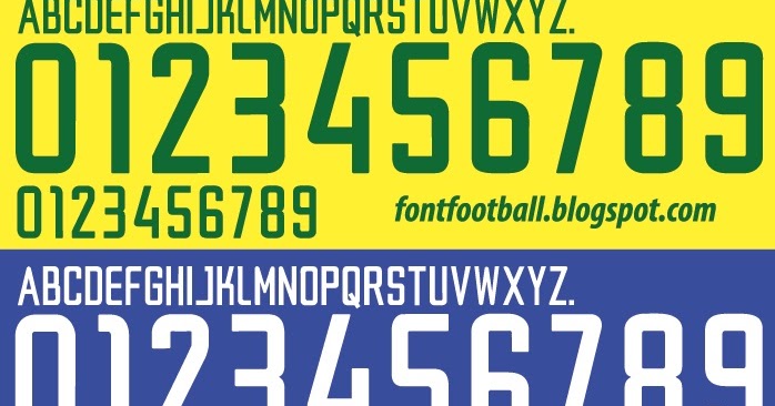 FONT FOOTBALL: Font Vector Brazil Brasil World Cup 2002 kit