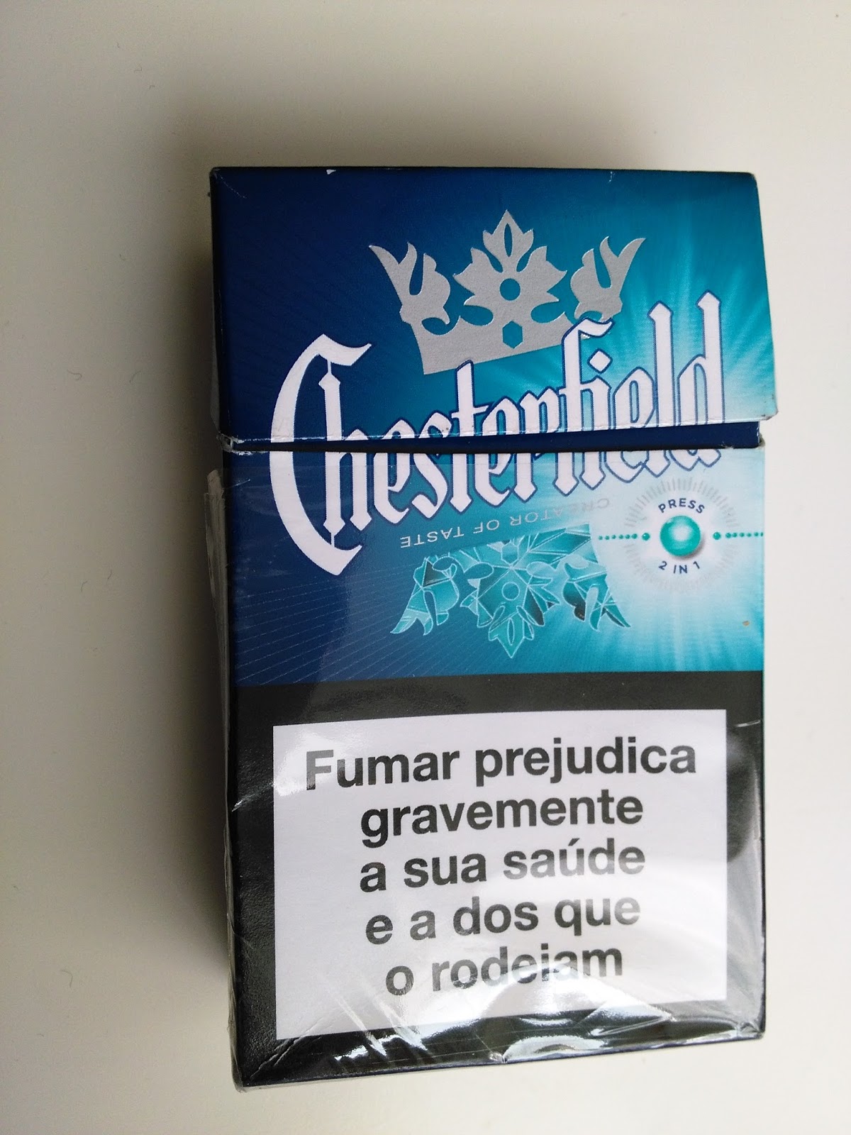 Bazar do Coleccionador: Box de Tabaco Chesterfield press 2 in 1