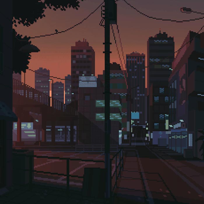 Japanese District - 8bit Wallpaper Engine