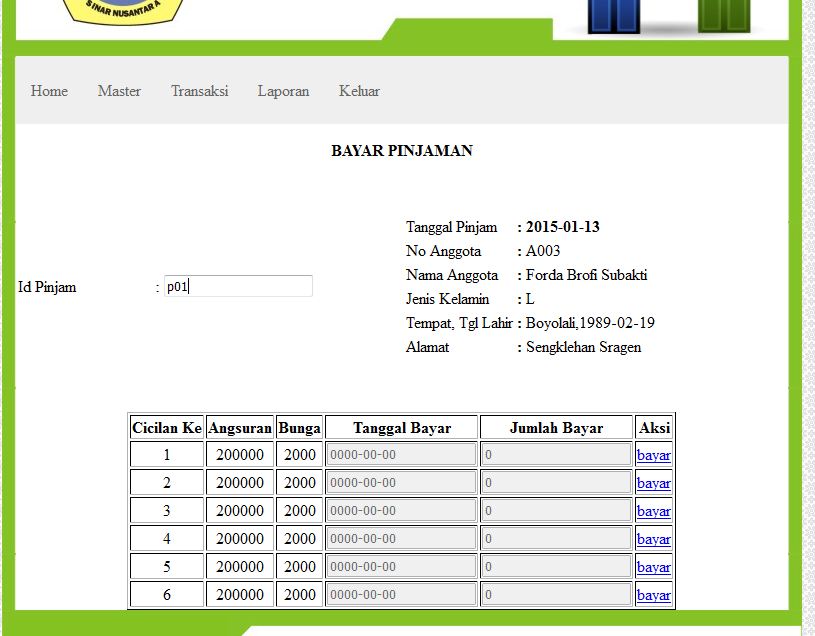 [contoh] aplikasi sistem informasi koperasi - php native