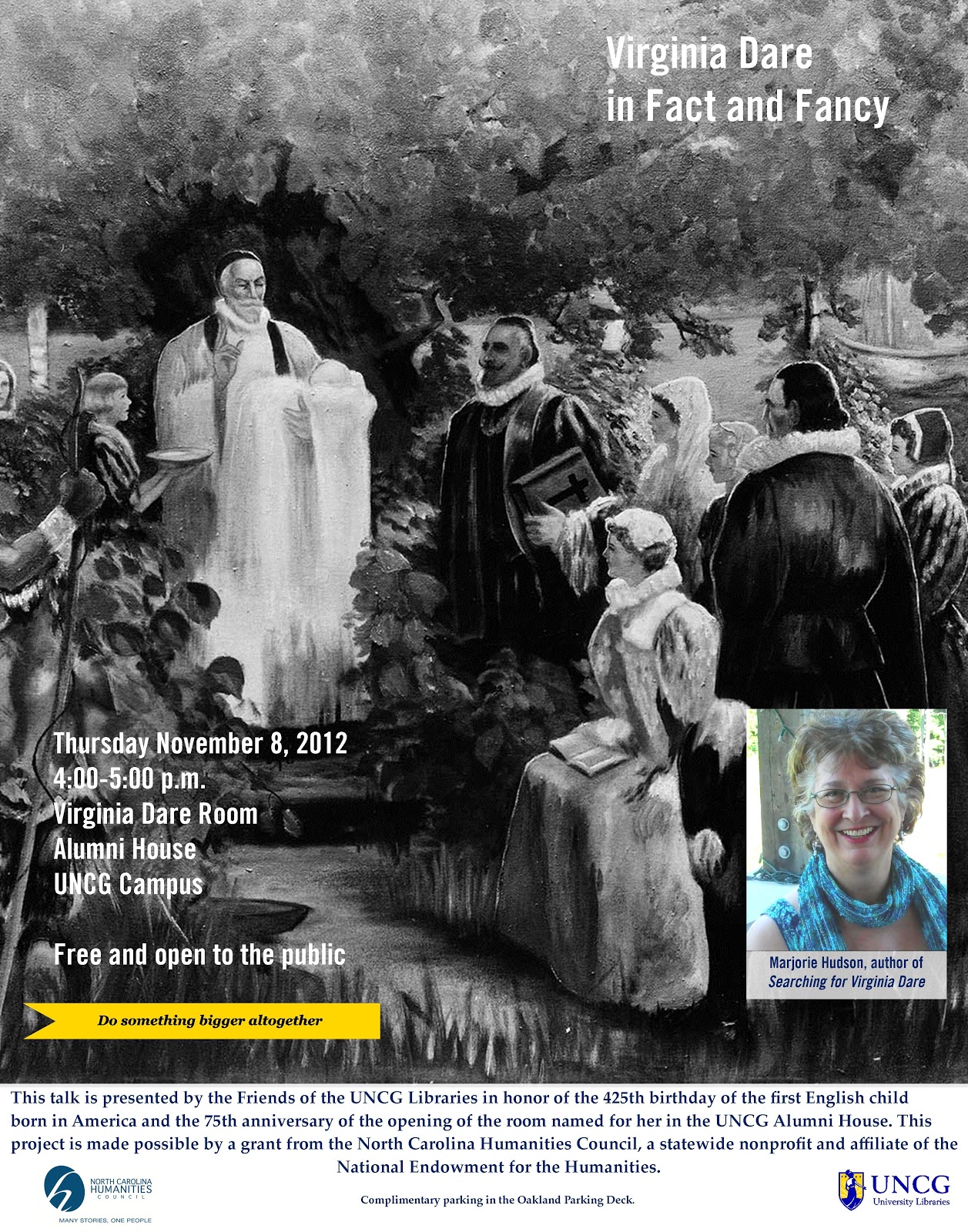 Virginia Dare in Fact and Fancy - Join Us Thursday, November 8 at 4 pm