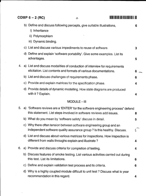 Goa University: B.E Computer Engineering, Object Oriented Software ...