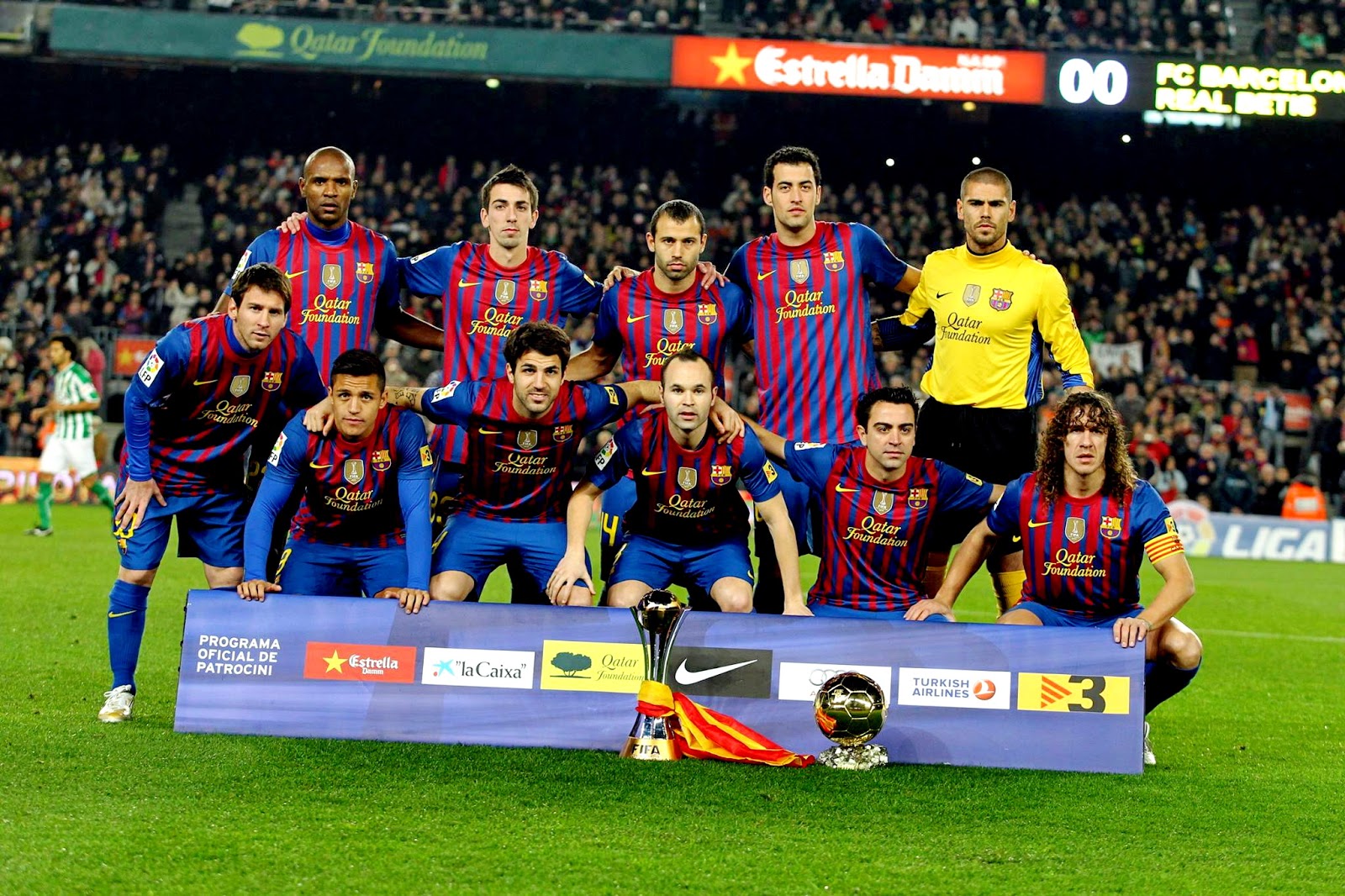 BARCELONA contra Real Betis 15/01/2012 Liga de 1ª División