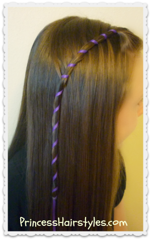 Candy Stripe Waterfall Braid Tutorial | Hairstyles For Girls - Princess ...