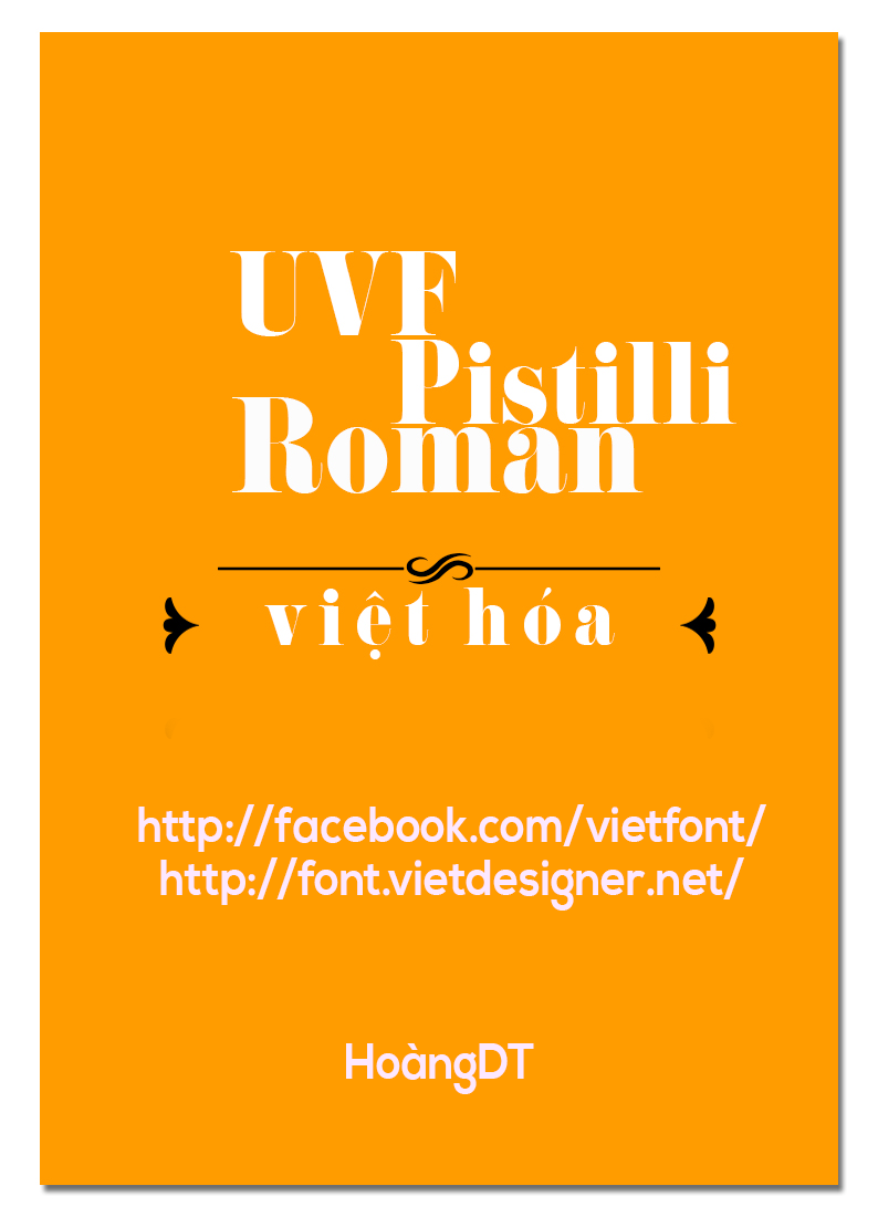 Font đồ họa: [Serif] UVF Pistilli-Roman Việt hóa