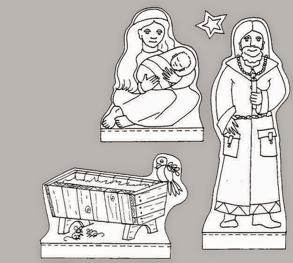 L'usignolo : Presepe da ritagliare e colorare