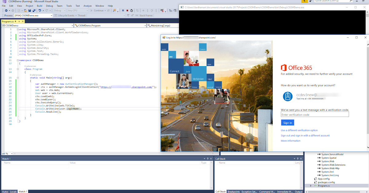 Vardhaman Deshpande Using Csom With An Account Configured With Multi Factor Authentication Mfa