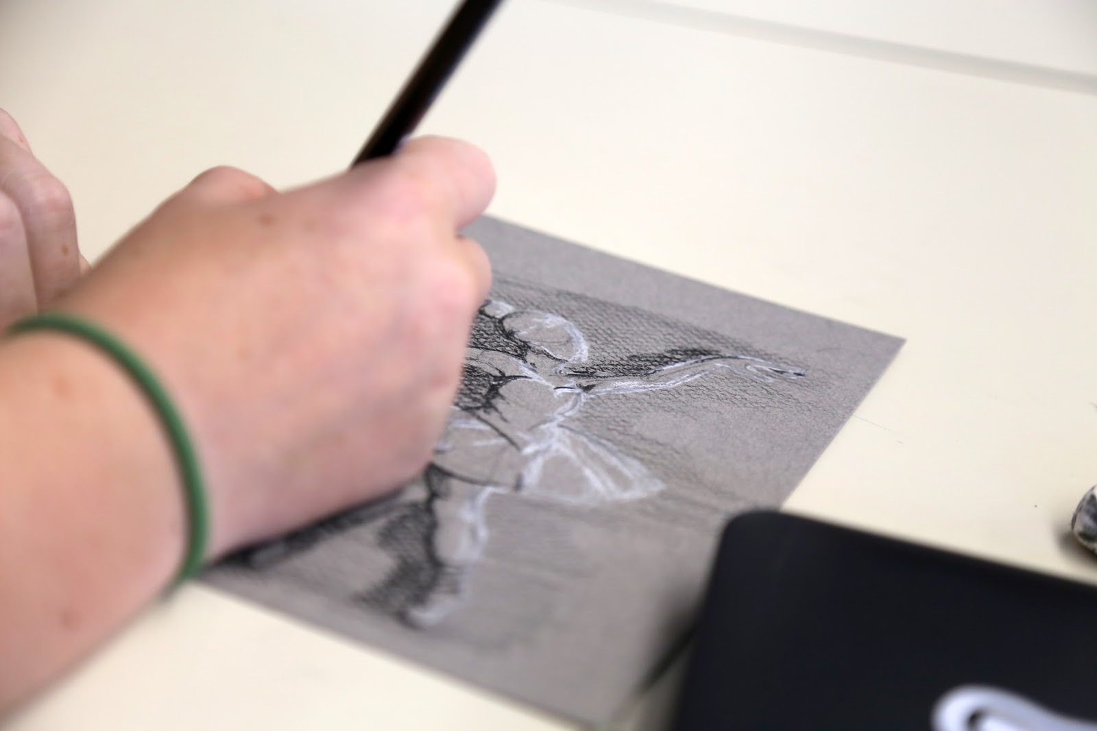 Grauer Art: Toned Paper Drawing, H.S. Art