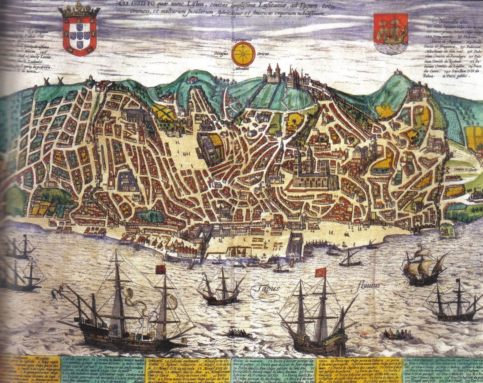 Mesa dos Extravagantes: Lisboa e o Tejo a partir de uma gravura do ...