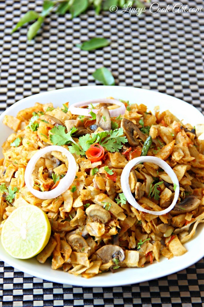 Mushroom Kothu Parotta ~ Lincy's Cook Art