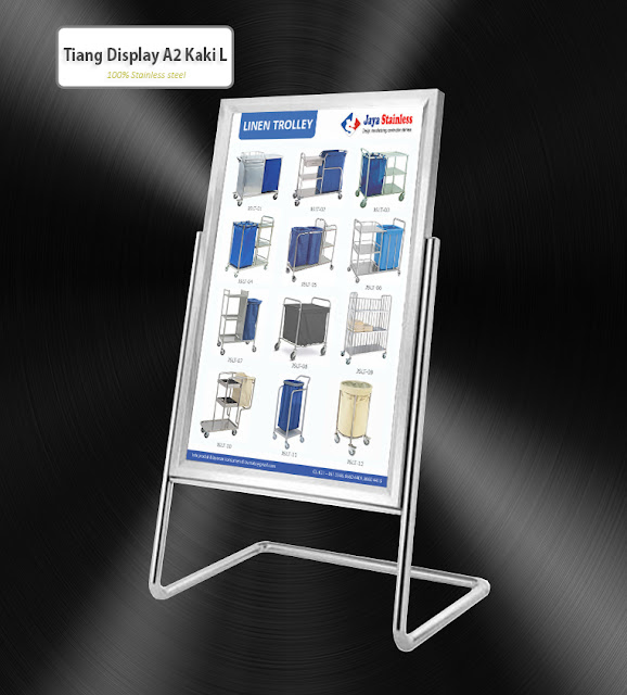 Tiang display stainless kaki L - Standing Poster - Refrensi Produk ...