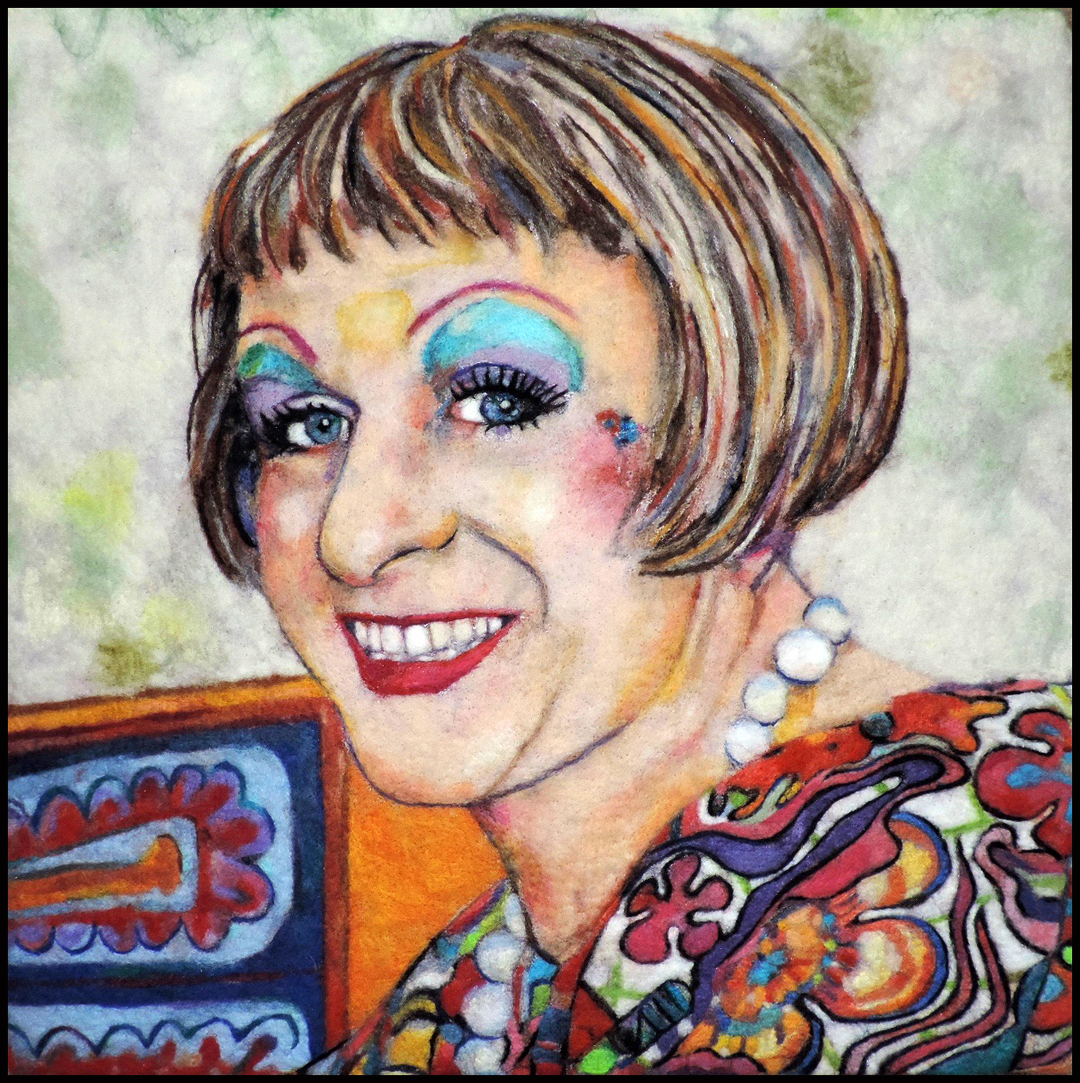 Dale Roberts | Sculptor: Needle felted wool portrait of artist Grayson ...