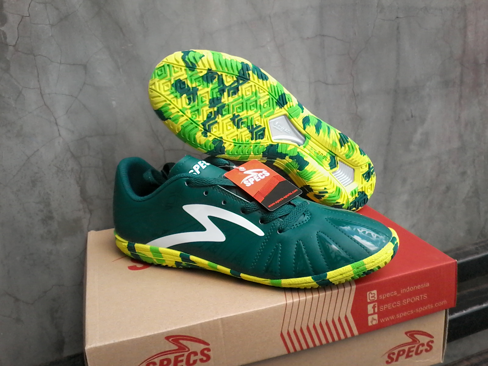 Sepatu Futsal Specs Tomahawk Dark Green White Opal Green ~ Toko Sepatu ...