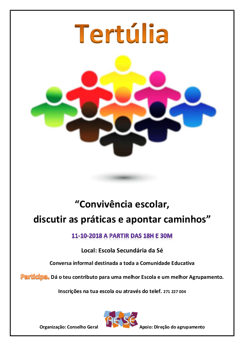 Contraponto: Tertúlia “Convivência escolar, discutir as práticas e ...