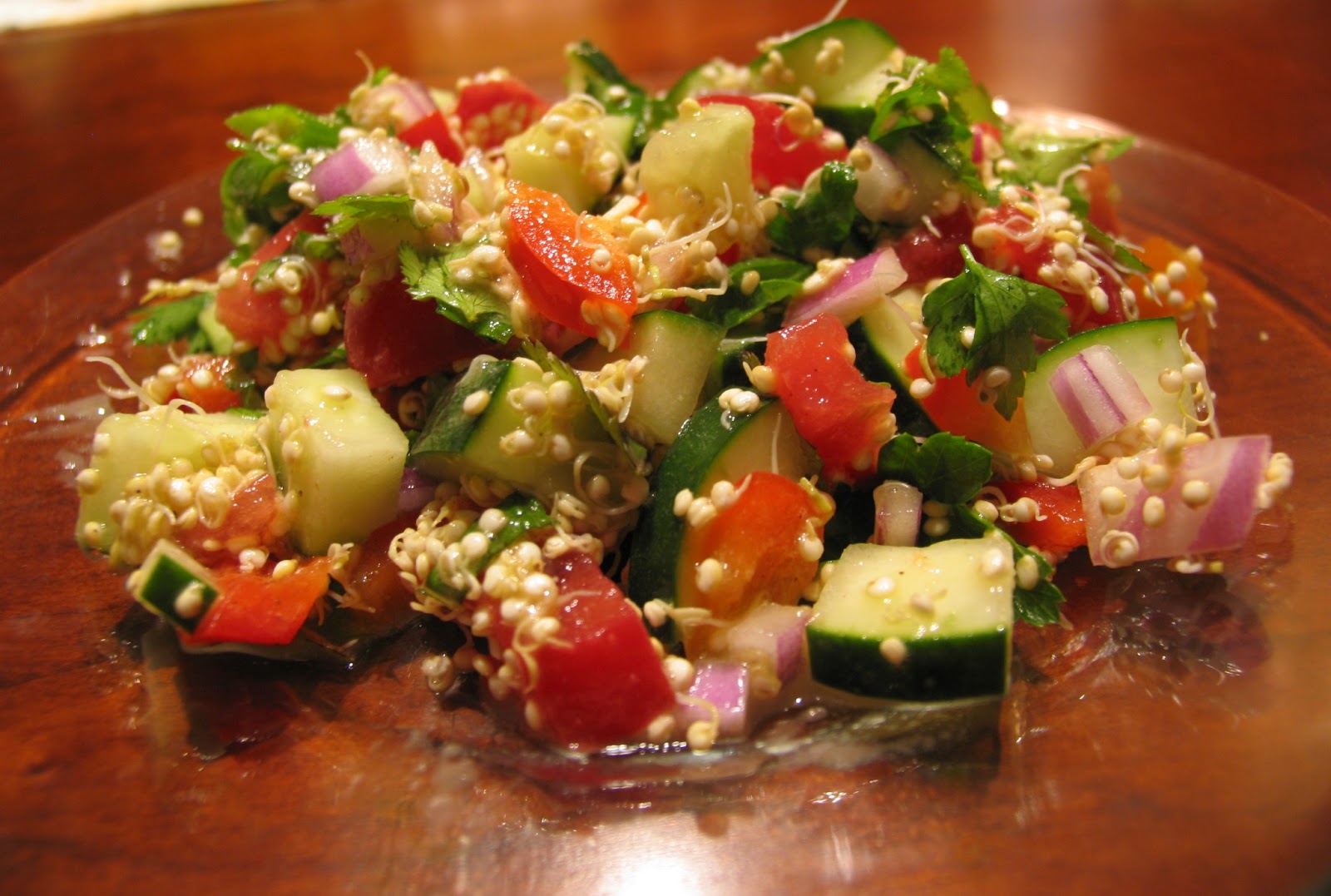 Raw World Order: Sprouted Quinoa Tabbouleh