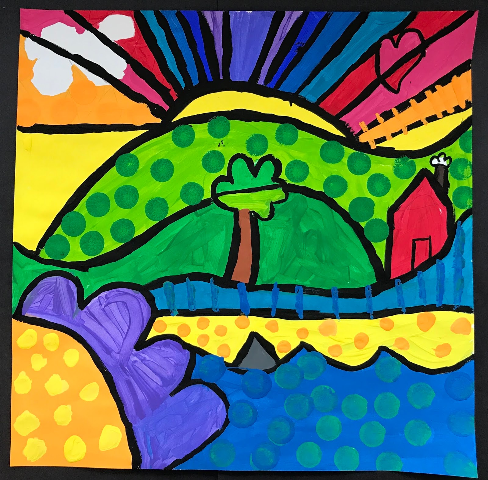 Paintbrush Rocket: 5th Grade Romero Britto Pop Art Paintings!