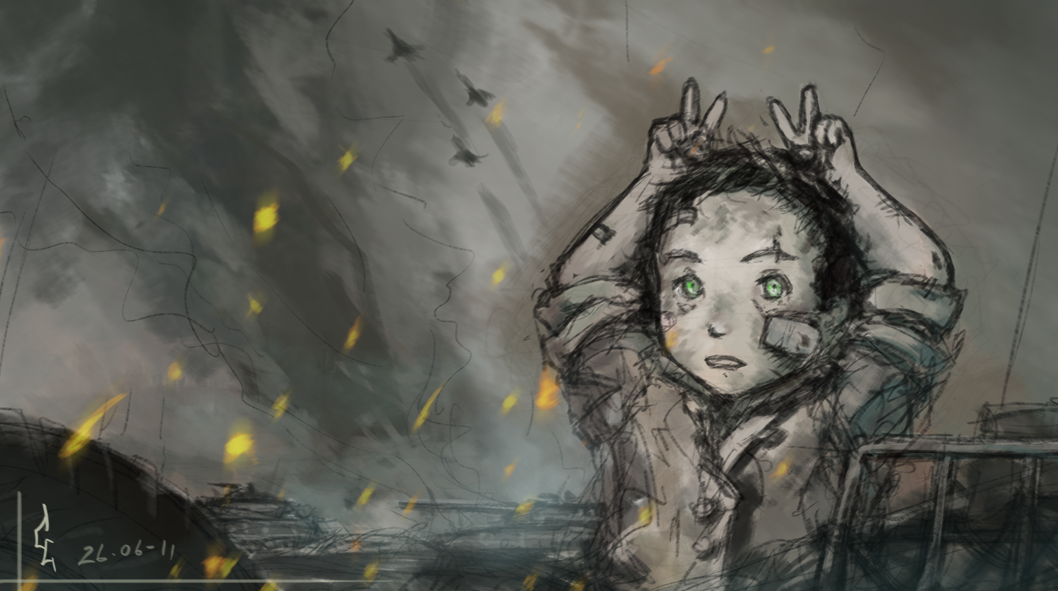 Eupackardia's artworks: children of war
