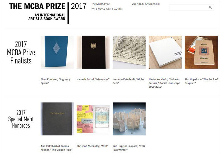 les prix du mcba, une présentation étendue du livre d'artiste ...