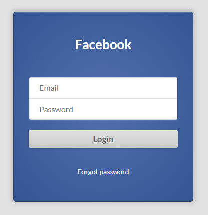 Facebook Log-in Form Design