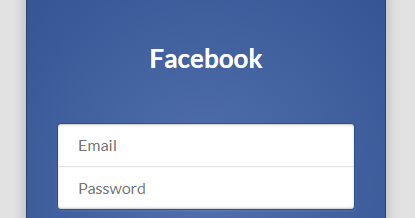 Facebook Log-in Form Design