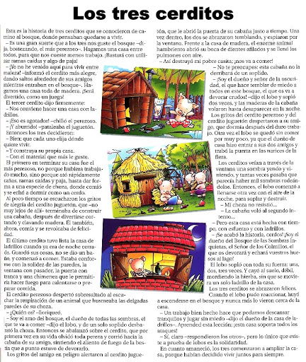 Material educativo para maestros: Cuento los tres Cerditos