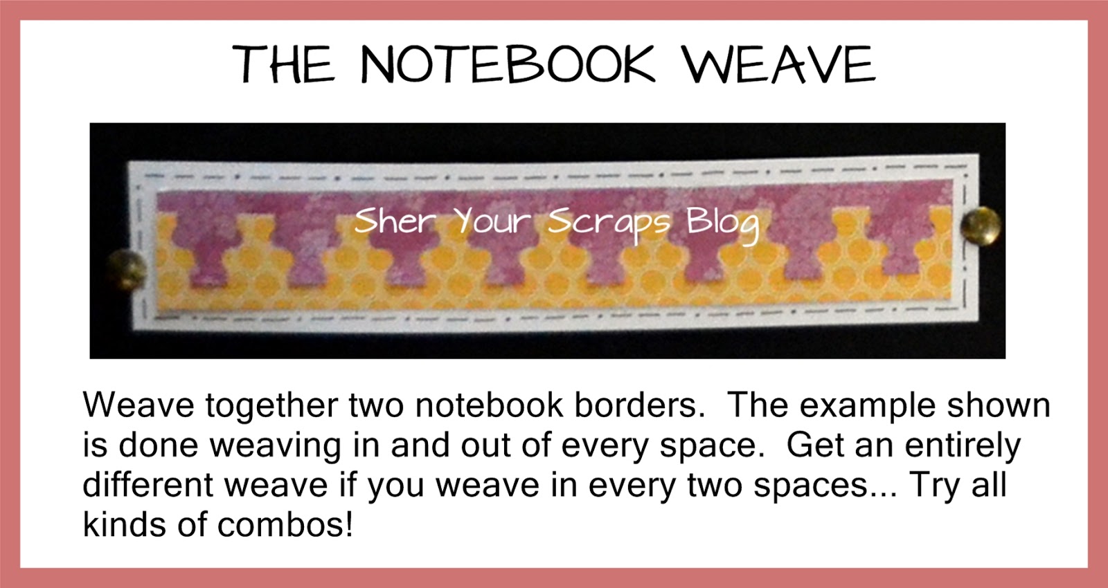 Sher Your Scraps: Notebook Cartridge: An Outside the Box Lesson for NSD ...