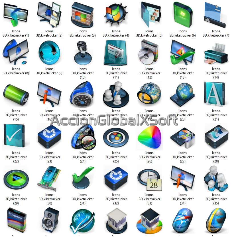Coleccion Iconos 3D - AccionglobalXSoft