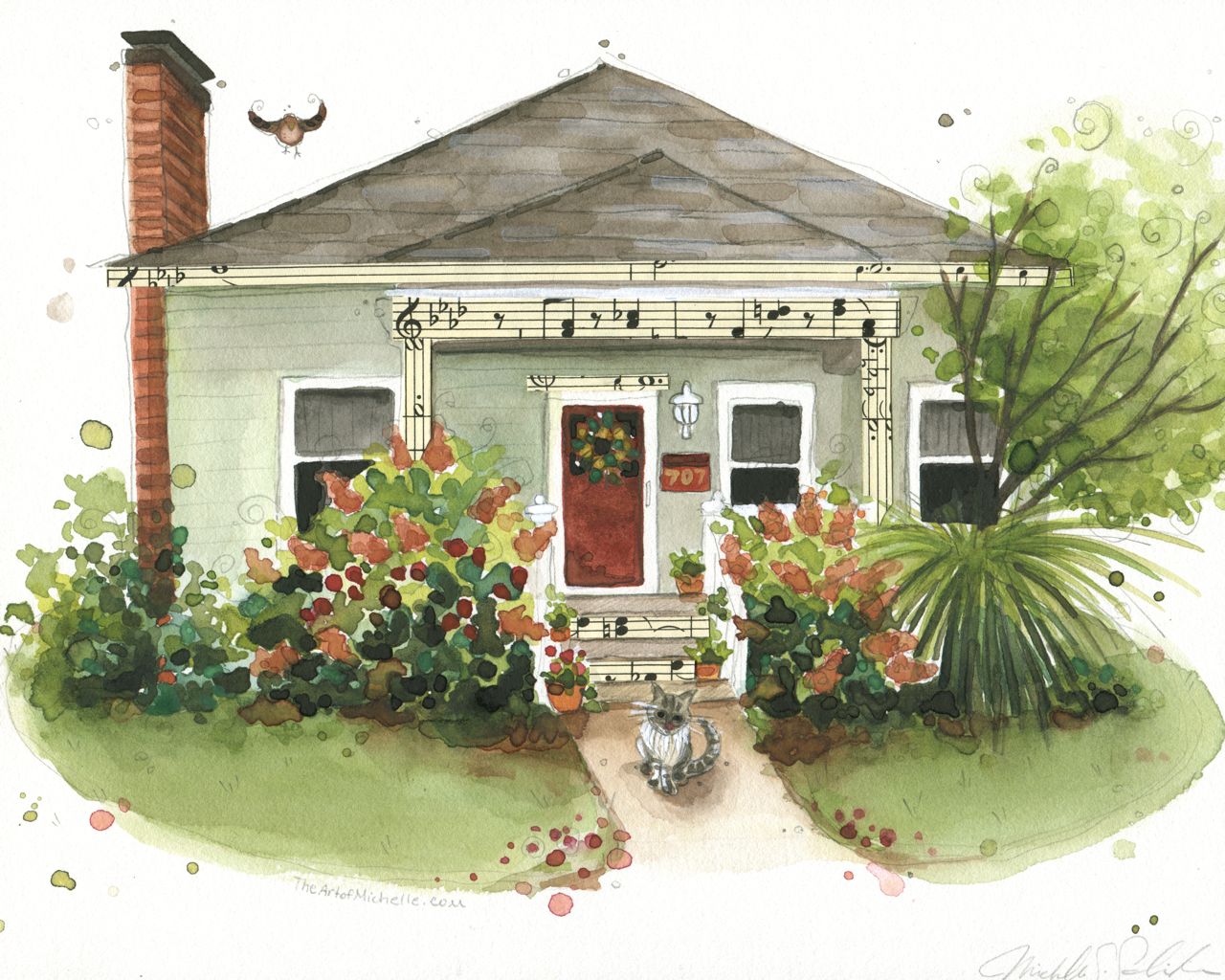 The Art of Michelle: 3 New House Portraits