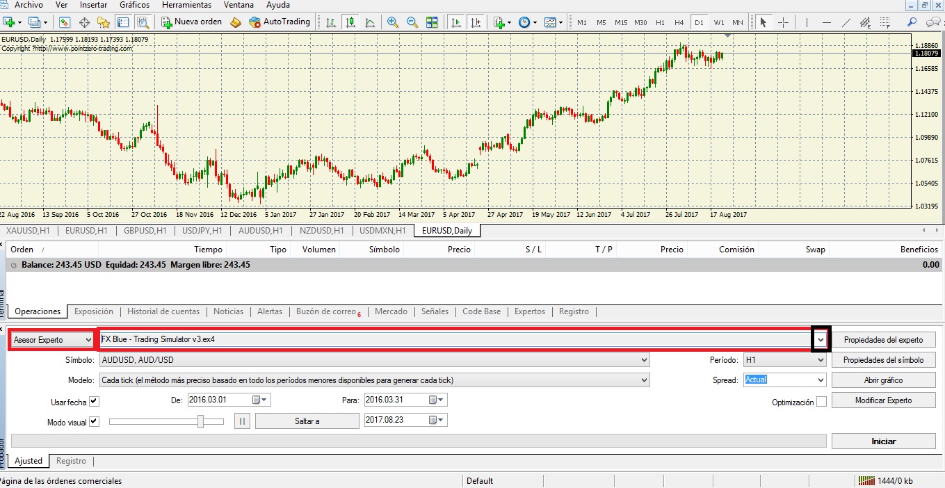 Sumando Dólares: Cómo usar FX Blue Trading Simulator.