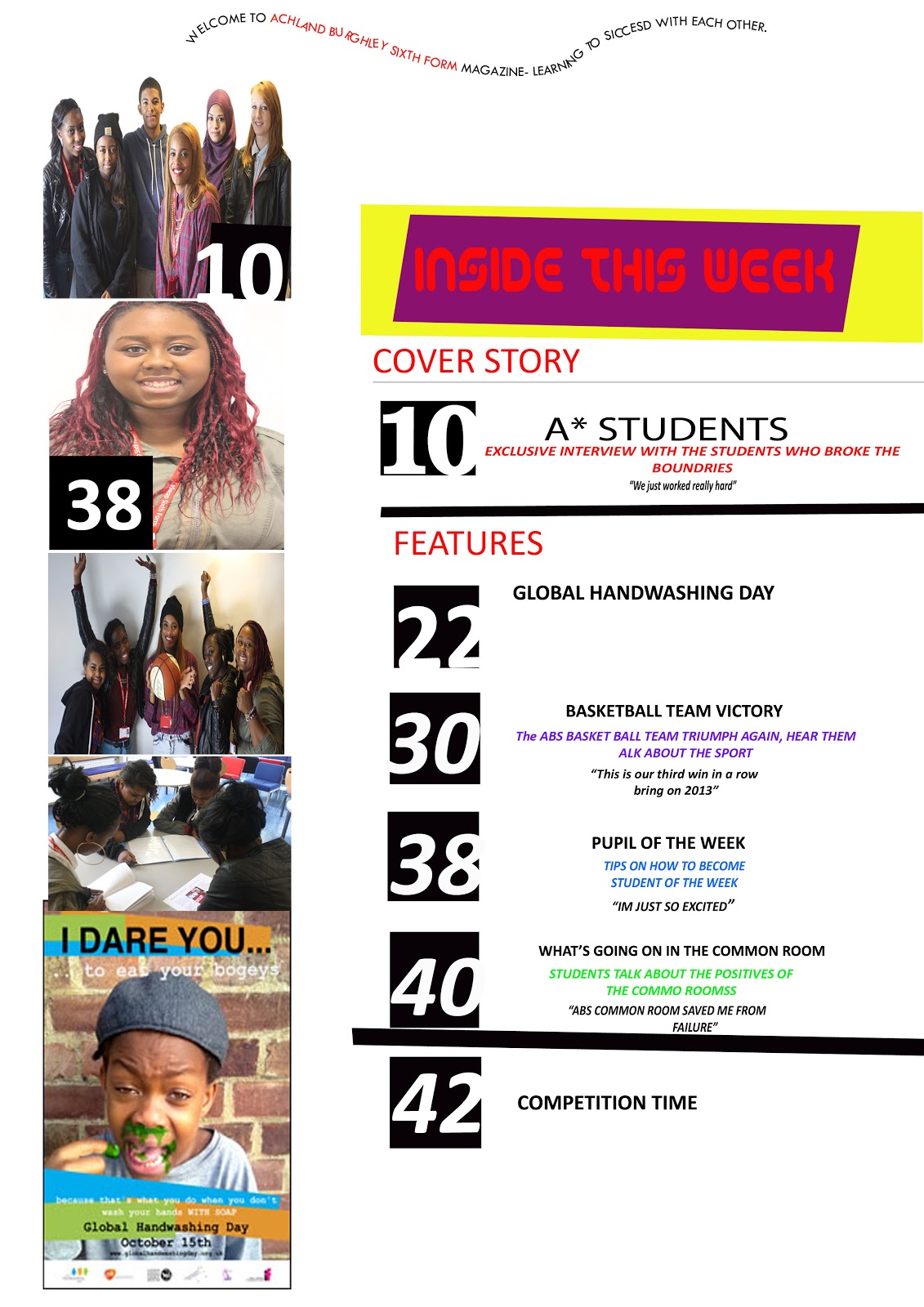 Talia-Jordan's AS Foundation Portfolio: Front cover and contents page