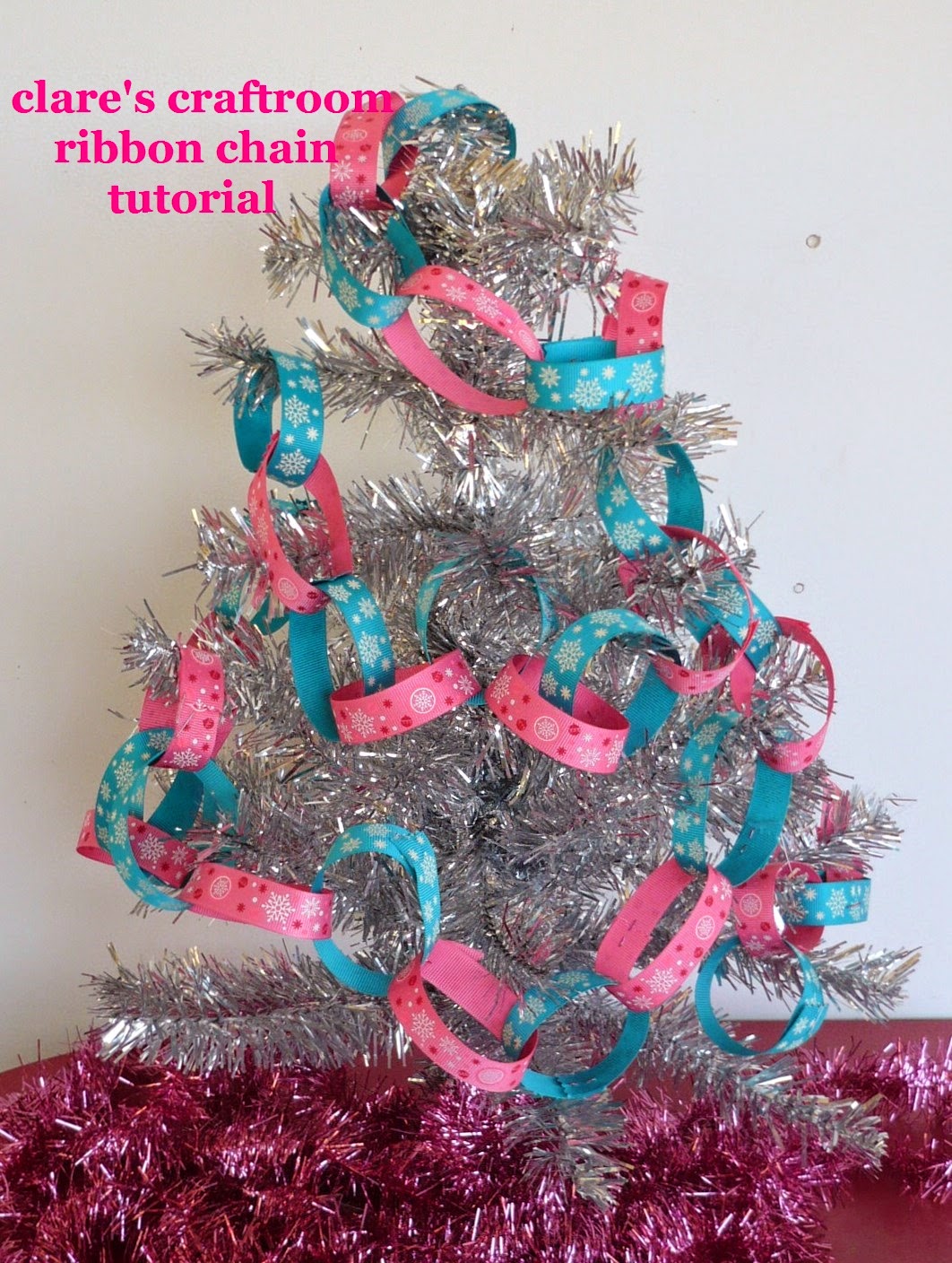 clare's craftroom: ribbon chain tutorial