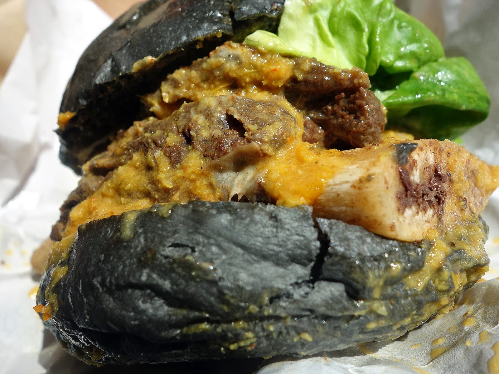 The big attraction here: Braised beef rib burgers, made distinctive ...