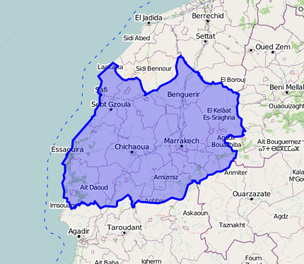 Région de Marrakech-Safi - Maroc Maps
