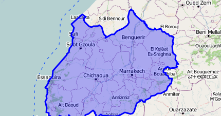 Région de Marrakech-Safi - Maroc Maps