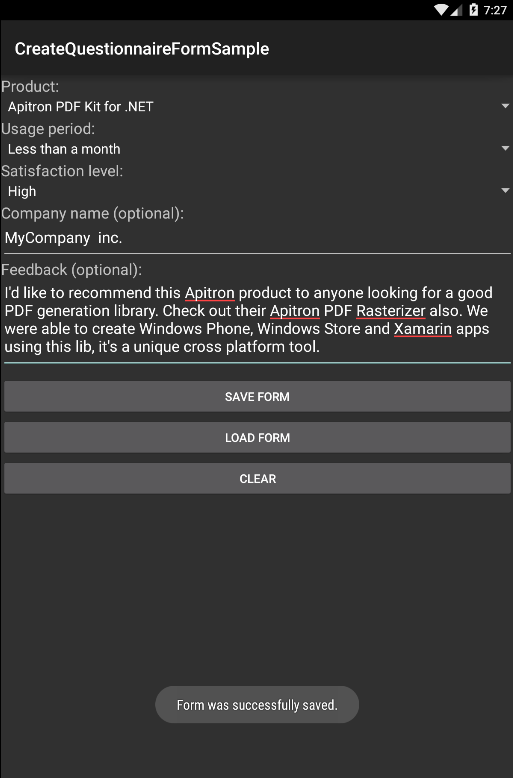 Pdf Tips And Tricks Create Pdf Forms In Android Applications Using Xamarin Pdf Library By Apitron