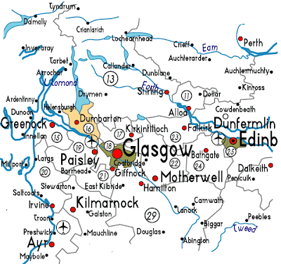 Map of West Dunbartonshire Province