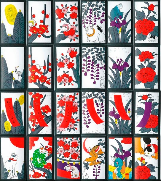 Palos de barajas de cartas de Javier Neila: Palos de la Baraja Hanafuda