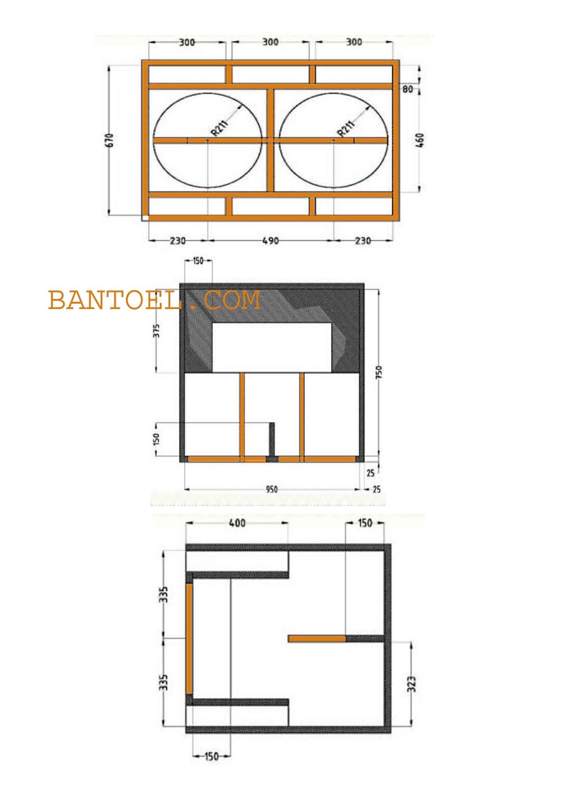 Skema Box Sub 18" Bass Reflex Dobel speaker B&C