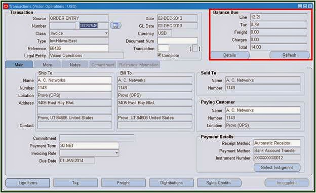 Oracle Applications: Oracle Order to Cash (O2C) Life Cycle