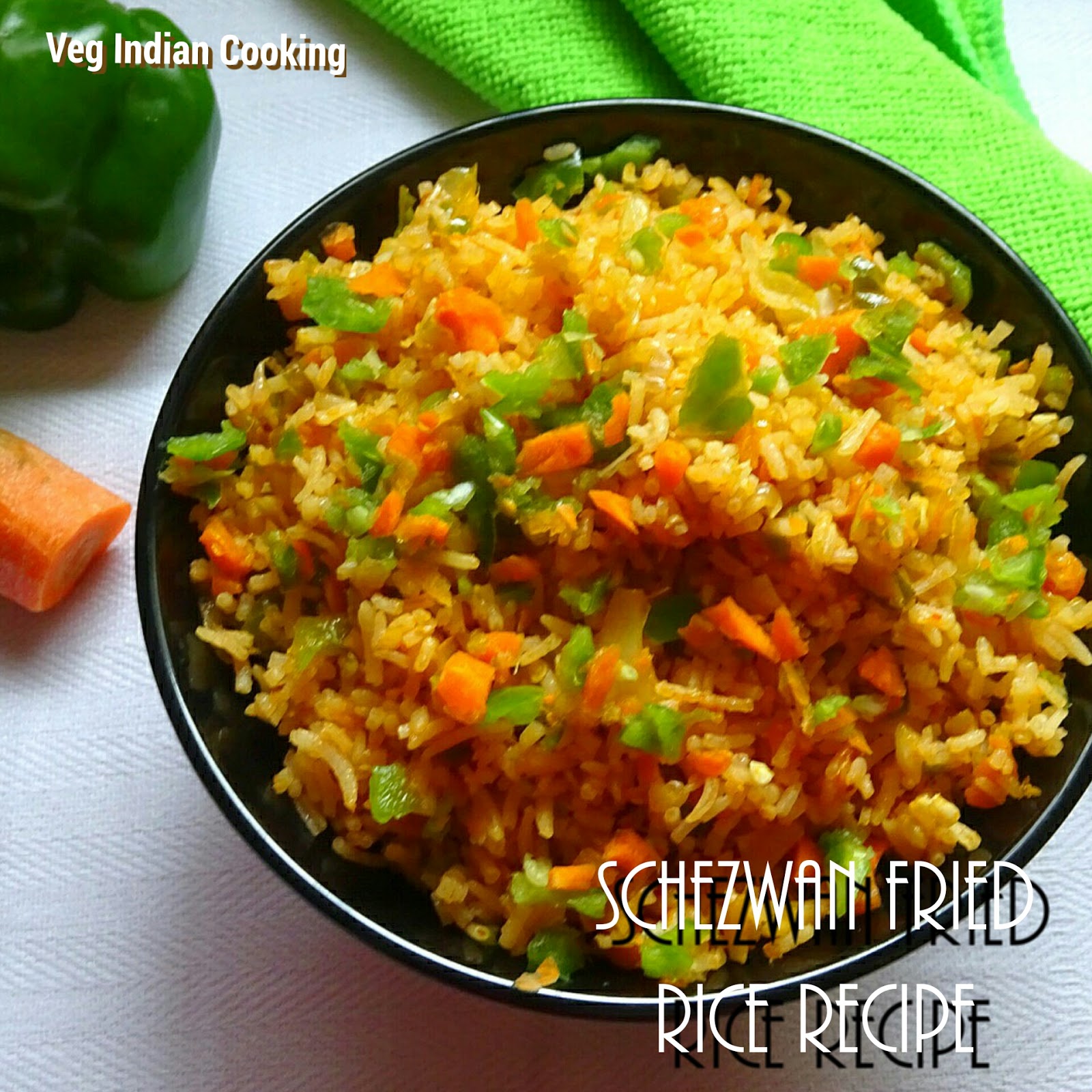 Veg Indian Cooking: Veg Schezwan Fried Rice
