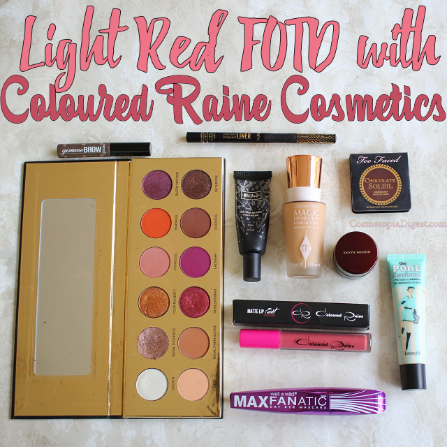 Light Red Makeup Look With Coloured Raine Cosmetics - Cosmetopia Digest ...