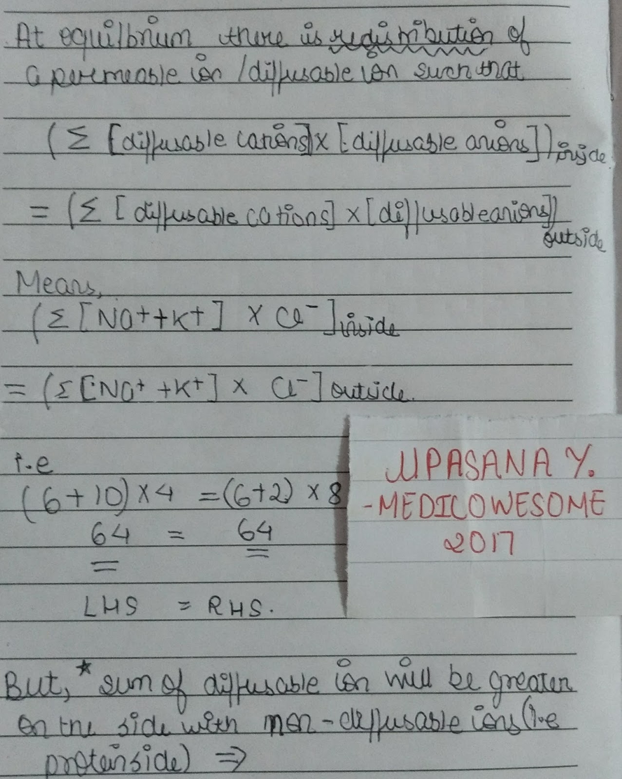 Medicowesome: Donnan Effect