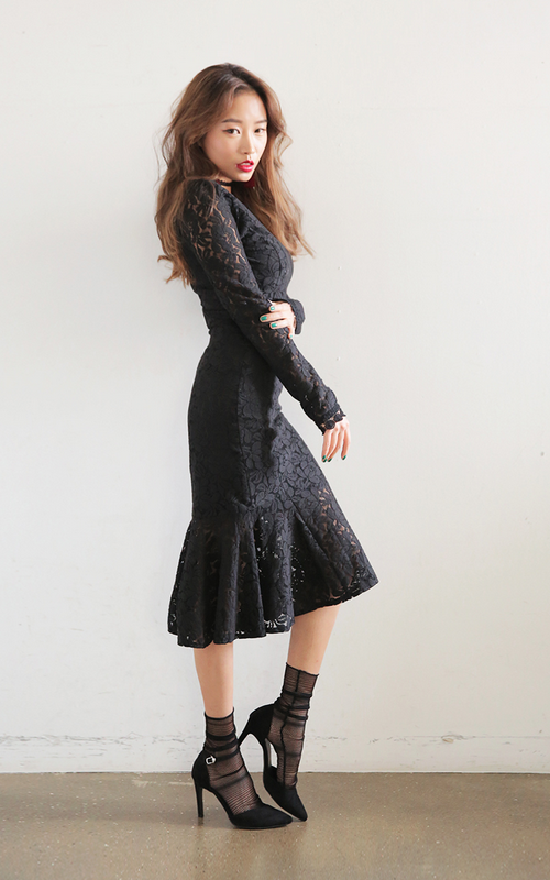 [Stylenanda] Floral Lace Mermaid Dress | KSTYLICK - Latest Korean ...
