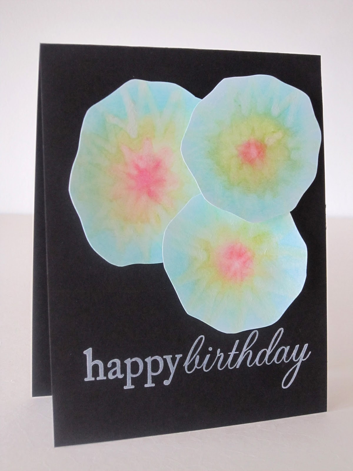 Notable Nest: Tie Dye Technique on Cards